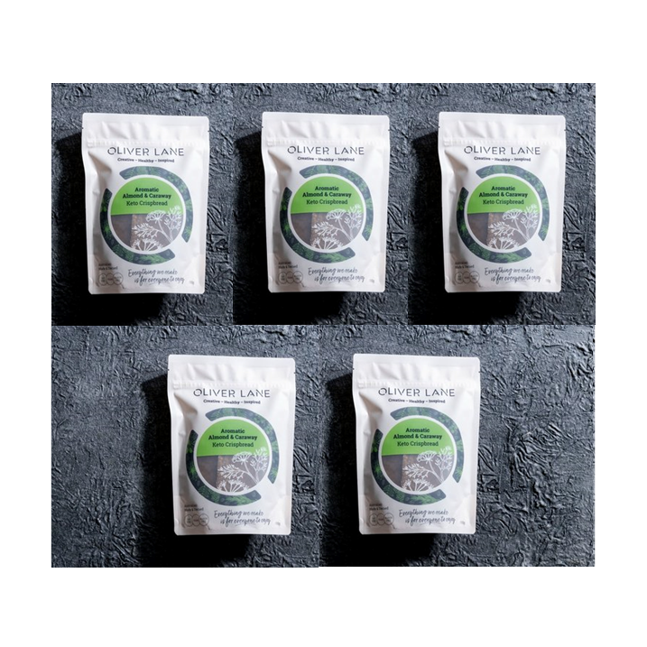 BULK BUY Oliver Lane- Aromatic Almond & Caraway Keto Crispbread 5x110g ...