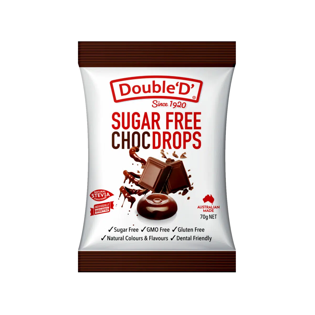 Keto Direct - Double D Sugarfree Choc Drops 70g