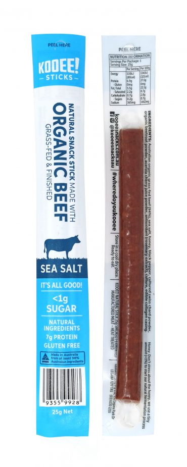 Keto Direct - Organic Grass Fed Beef Stick Sea Salt 25g
