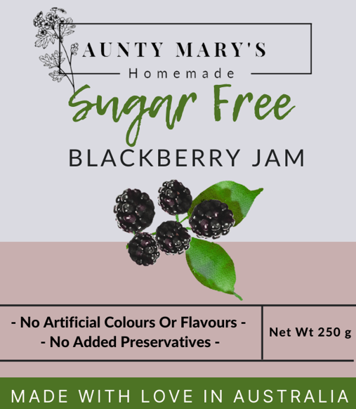 Aunt Marys Jam - Sugar Free Blackberry Jam 250g – Keto Direct